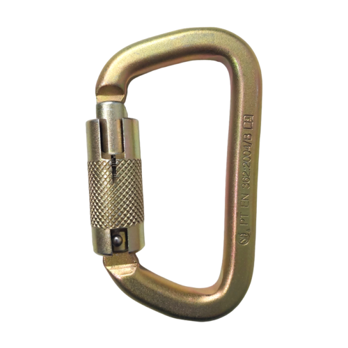 Mosquetón Halt Carabinero Acero 3 Tiempos 50 kN N-268G-TR - Macaya Safety